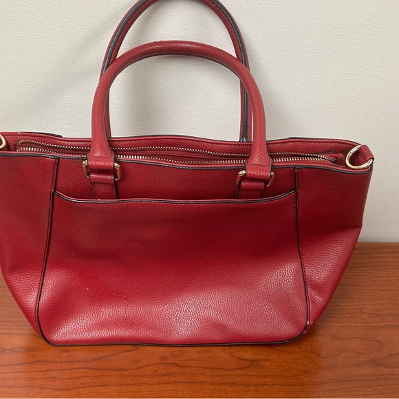 G.H. Bass & Co. | Bags | Gh Bass Vibrant Red Leather Satchel With ...